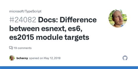 Docs Difference Between Esnext Es6 Es2015 Module Targets · Issue 24082 · Microsoft