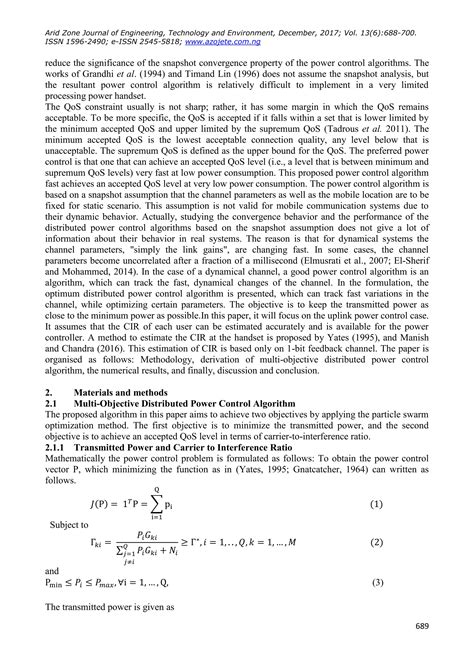 Particle Swarm Optimization Pso Based Distributed Power Control