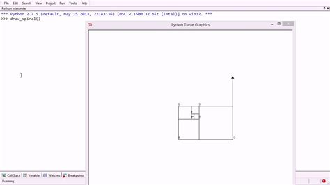 python drawing a spiral based on a fibonacci sequence youtube