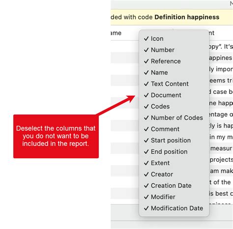 Creating Excel Reports ATLAS Ti Mac User Manual