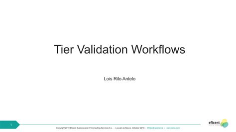 Tier Validation Workflows Ppt