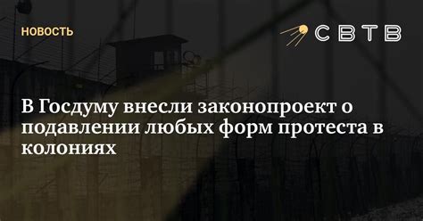 В Госдуму внесли законопроект о подавлении любых форм протеста в колониях