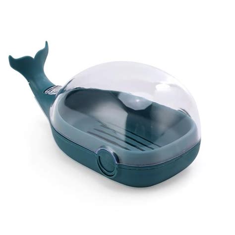 뚜껑있는 고래 비누받침대블루그린 비누케이스 이랜드몰