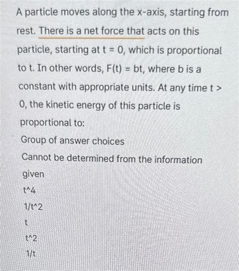 Solved A Particle Moves Along The X Axis Starting From Chegg