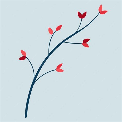 Floral Branch Pattern Vector Illustration Premium Ai Generated Vector
