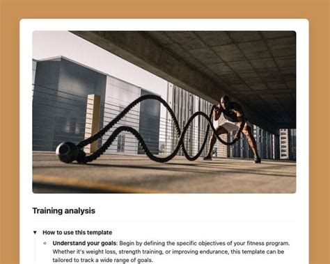 Training Analysis Free Craft Template
