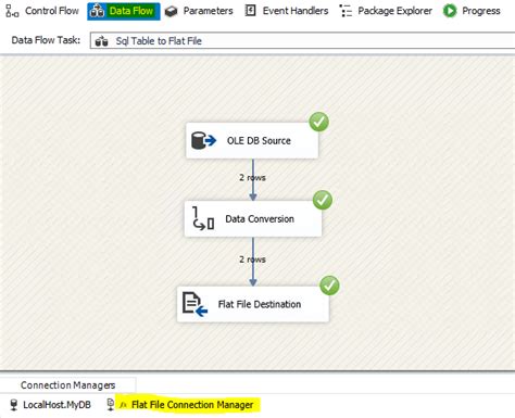 export flat file based on the each sql statement in the table and