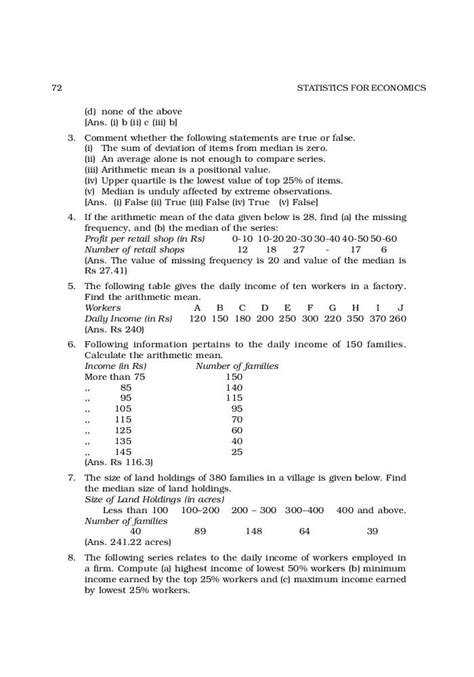 Ncert Book Class 11 Economics Chapter 5 Measures Of Central Tendency