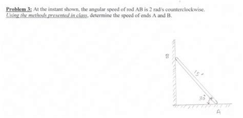 Solved Problem At The Instant Shown The Angular Speed Of Chegg