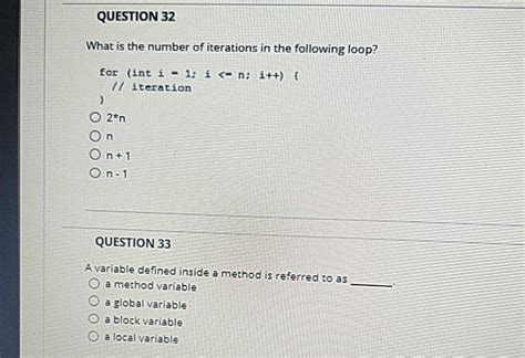 Solved Question 30 How Many Times Will The Following Code