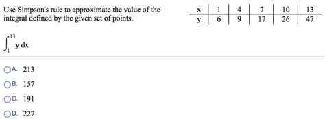 solved use simpson s rule to approximate the value of the