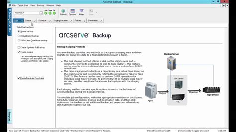 Tutorial Overview Do Console Arcserve Backup R17 Youtube