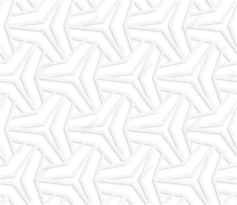 Offset Grid With Three 3d White Star Rays Vector Tile Mosaic Tiling