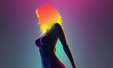 Premium Ai Image Sexy Female Body In Neon Light