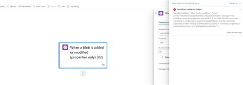 Workflow Validation Failed When Using Managed Identity In Preview