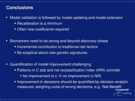validation and updating of models with biomarkers ppt download