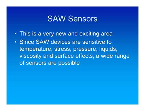Surface Acoustic Wave Saw Wireless Passive Rf Sensor Systems Pdf