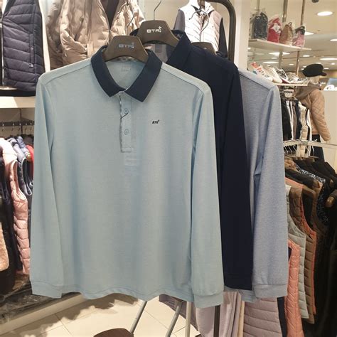 Btr골프뉴코아울산 남성 봄여름 긴팔 카라 티셔츠 But0439m 이랜드몰