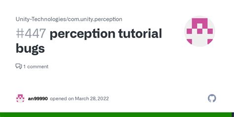 Perception Tutorial Bugs Issue 447 Unity Technologies Com Unity Perception GitHub
