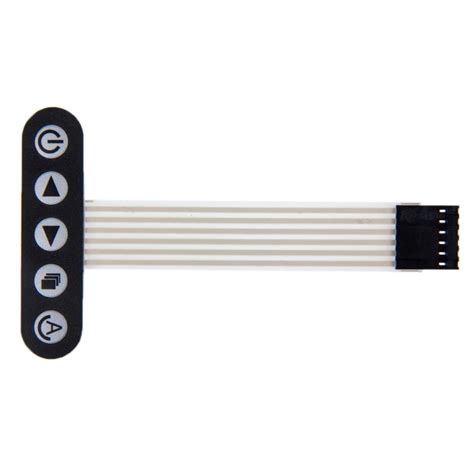 10 pcs matrix 1 x 5 keys 6 pin membrane switch keypad