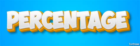 Percentage Text Effect And Logo Design Word
