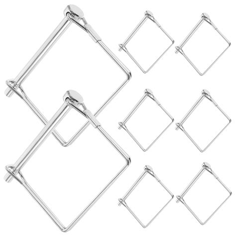 Trailer Safety Coupler Pin With Locking Design For Reliable Connection Silver Galvanized Iron