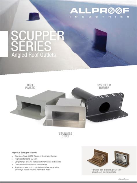 Scupper Series Pdf Roof Industrial Processes