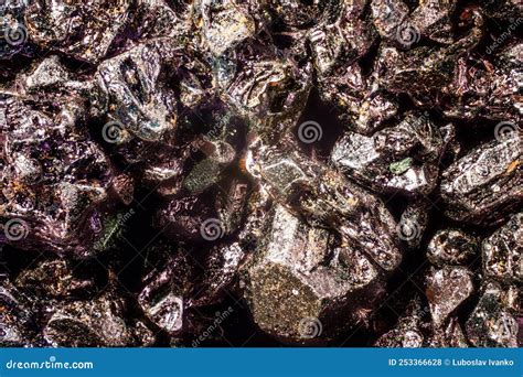 Potassium Permanganate Crystals Under 4x Magnification Microscope