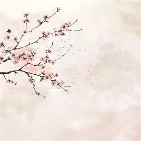 Watercolor Cherry Blossom Wallpaper Etsy