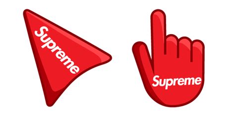 supreme red color cursor custom cursor
