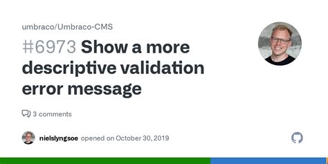 show a more descriptive validation error message · issue 6973