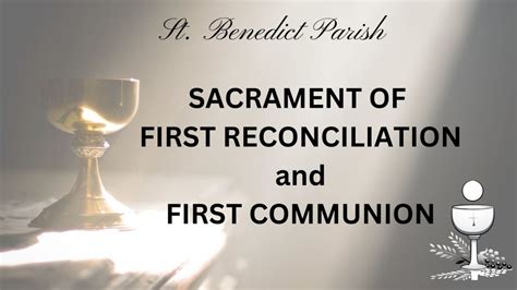 First Communion & First Reconciliation – Saint Benedict Parish