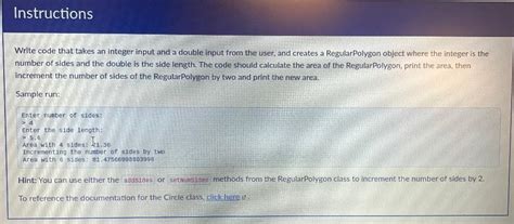 solved write code that takes an integer input and a double