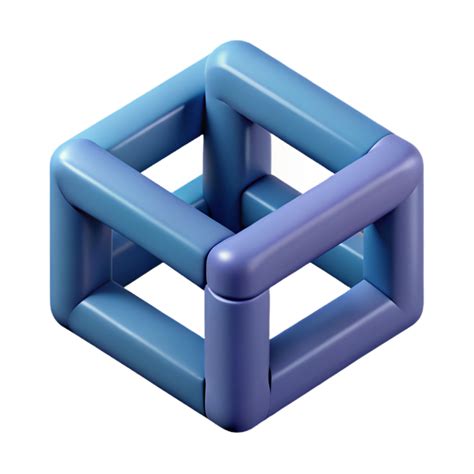 Signature Modern Abstract Geometric Shape With Interlocking Squares Clean Lines Flat Color