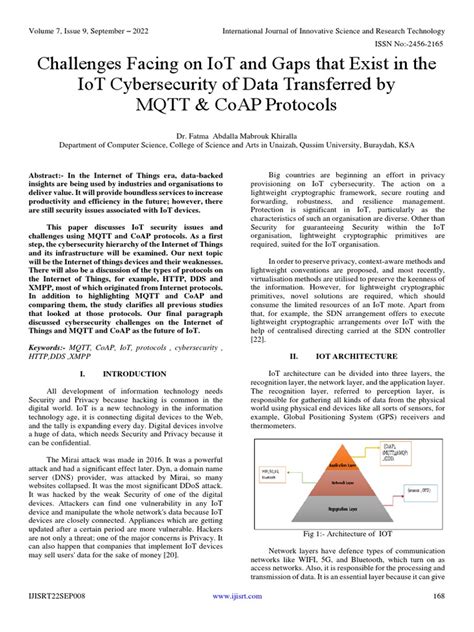 Challenges Facing On Iot And Gaps That Exist In The Iot Cybersecurity