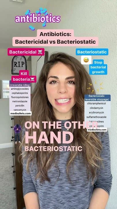 Antibiotic Bactericidal And Bacteriostatic In 1 Minute Biology Stem Science Medicine Nursing