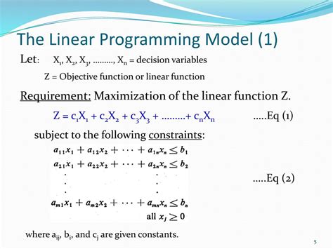 linear programming for solving the dss problems ppt download