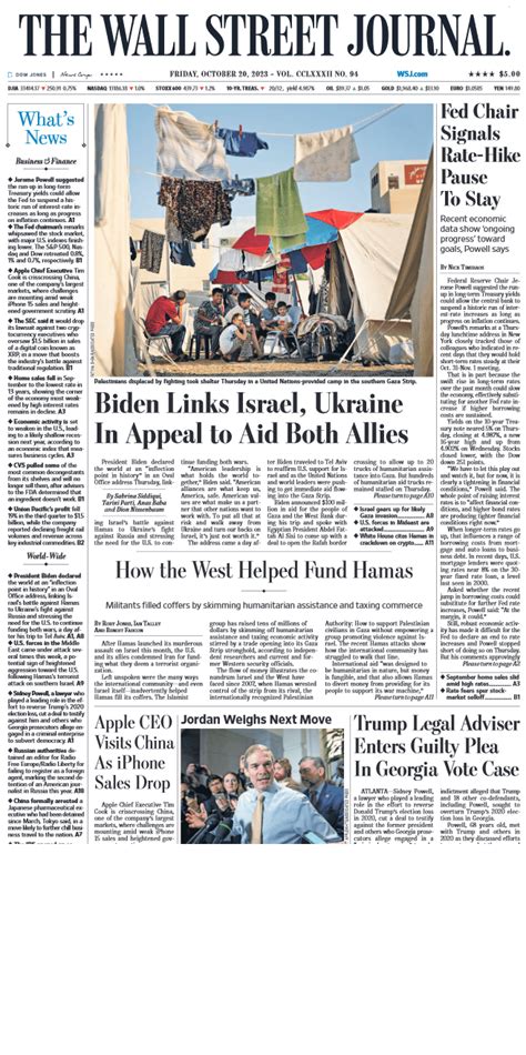 华尔街日报 2023 10 20 The Wall Street Journal Pdf 外刊资料检索 58资源站