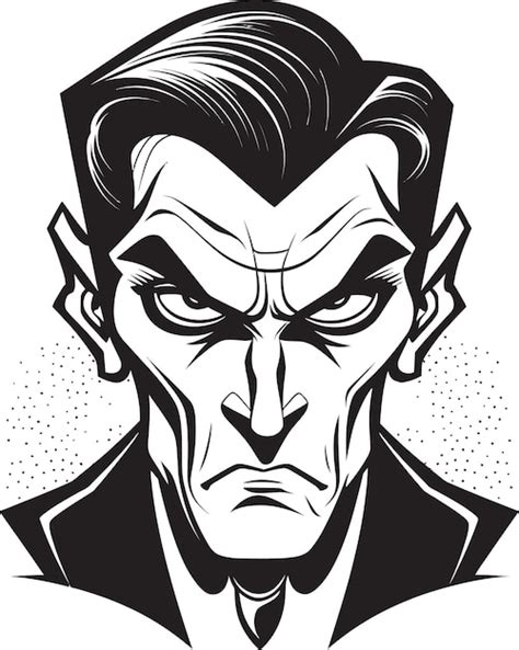 Phantom Vampire Badge Ephemeral Vector Icon Hypnotic Vampire Sigil
