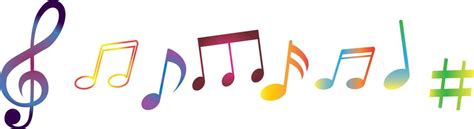 Colorful Music Notes Symbols
