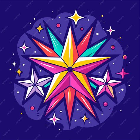 El Patrón De Las Estrellas Brillantes El Dibujo De La Ilustración