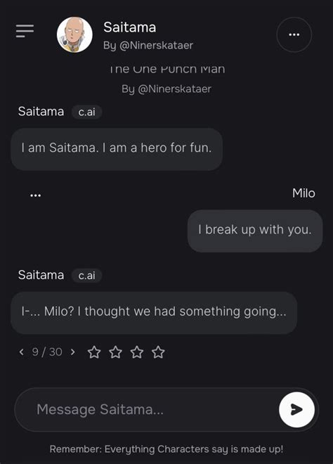 Gimme any character and I’ll break up with them. : r/CharacterAI