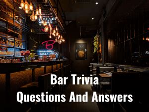 125 Easy Bar Trivia Questions And Answers 2024