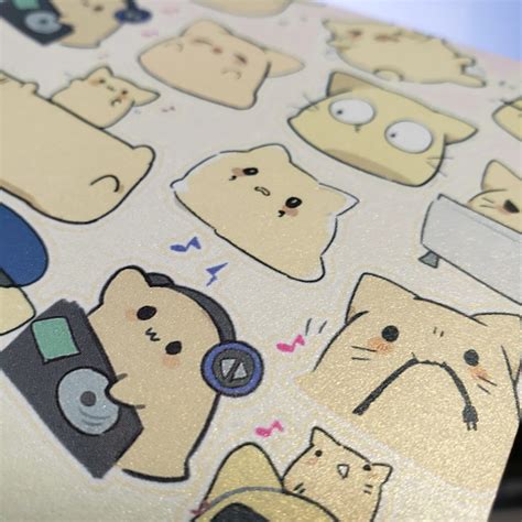 たくさんblobcatきらきらポストカード しろまるやさん Booth