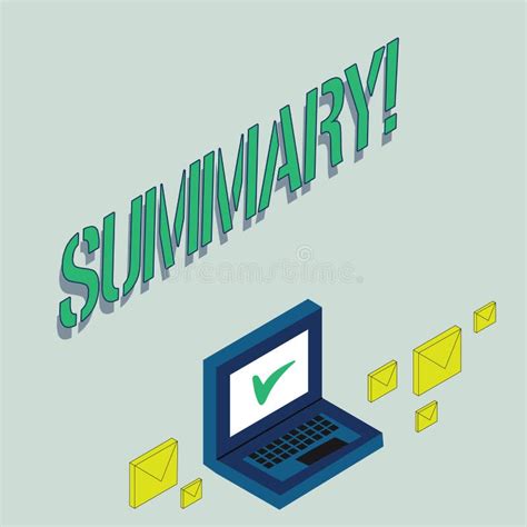 Writing Note Showing Summary Business Photo Showcasing Brief Statement Abstract Synopsis