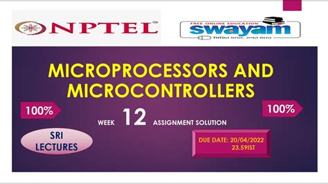 💥 🔥100🔥 💥 Week 12💥 Microprocessors And Microcontrollers Assignment