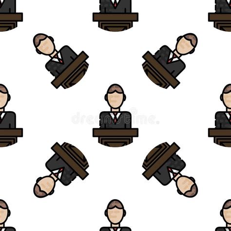Law Flat Pattern Stock Illustration Illustration Of Barrister 80472237