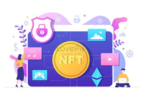Nft 대체 불가능한 토큰 암호화 아트 일러스트레이션 일러스트 무료 다운로드 Lovepik
