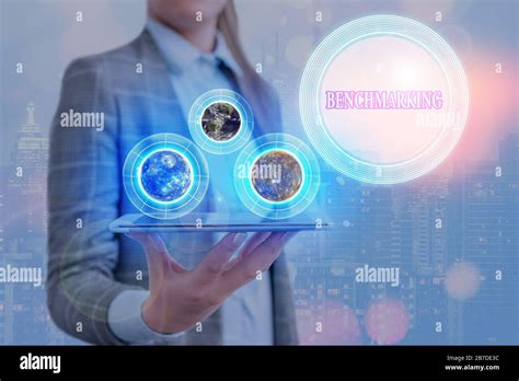 Conceptual Hand Writing Showing Benchmarking Concept Meaning Evaluate Something By Comparison
