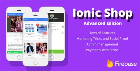 Ionic Shop Advanced Ecommerce Template With Firebase V3 And Stripe